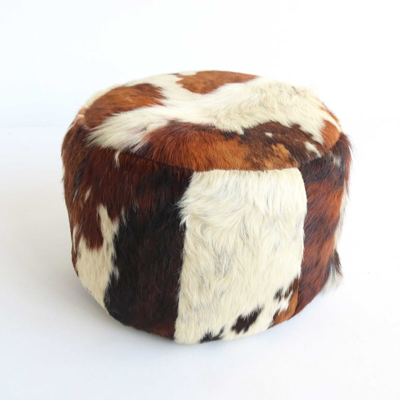 Cowhide Ottoman - Etsy