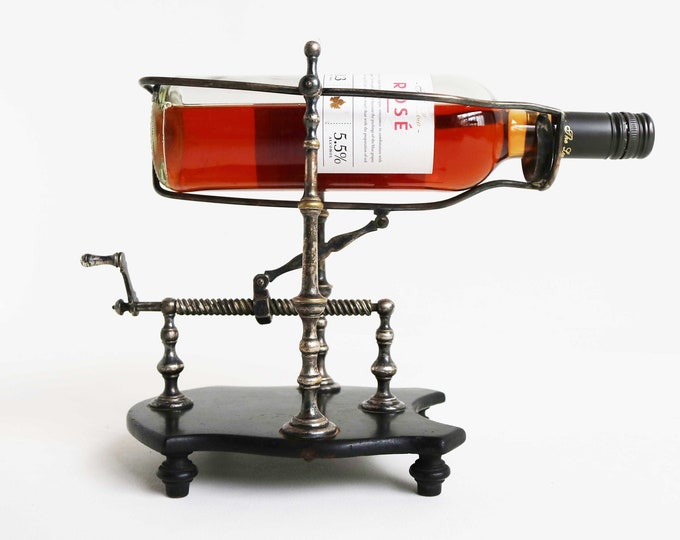 Antique French Wine Bottle Holder Pourer Mechanic Decanting Cradle ...