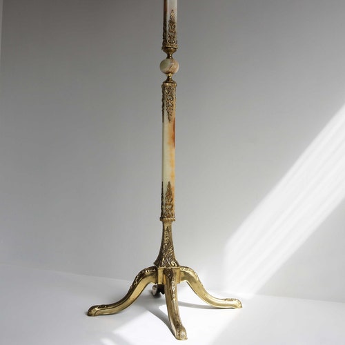 Ornate Brass Free Standing Coat Rack Centerpiece Round Marble - Etsy