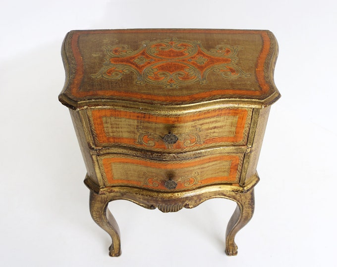 Beautiful Midcentury Italian Florentine Small Chest of Drawers Organ ...