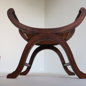 Antique English Wooden X-frame Stool Ottoman Footstool Tabouret Side ...