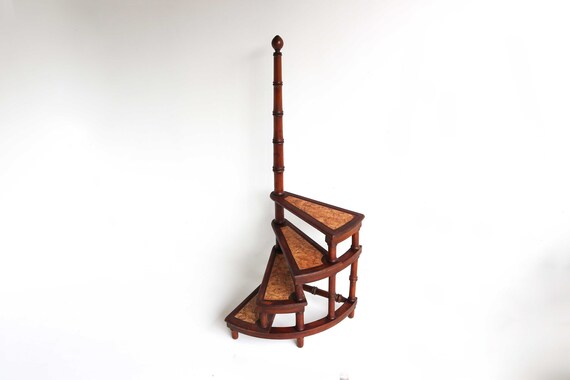 Mid Century Library Stairs Antique Style Stairs Decorative - Etsy