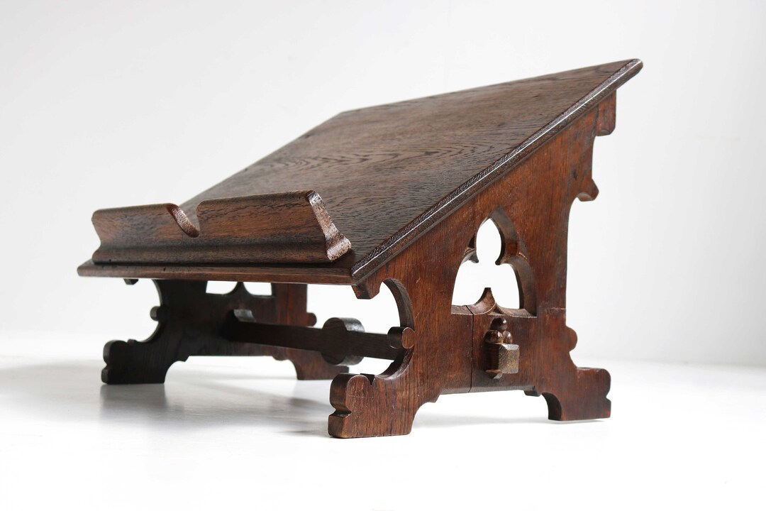 Antique Hand Carved Oak Gothic Revival Bible Stand Religious - Etsy