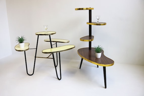 Beautiful Rare Minimalist Vintage Plant Stand 60s Design Kidney Shaped Indoor German Planter Midcentury Modern Furniture Tiered Side Table Etsy