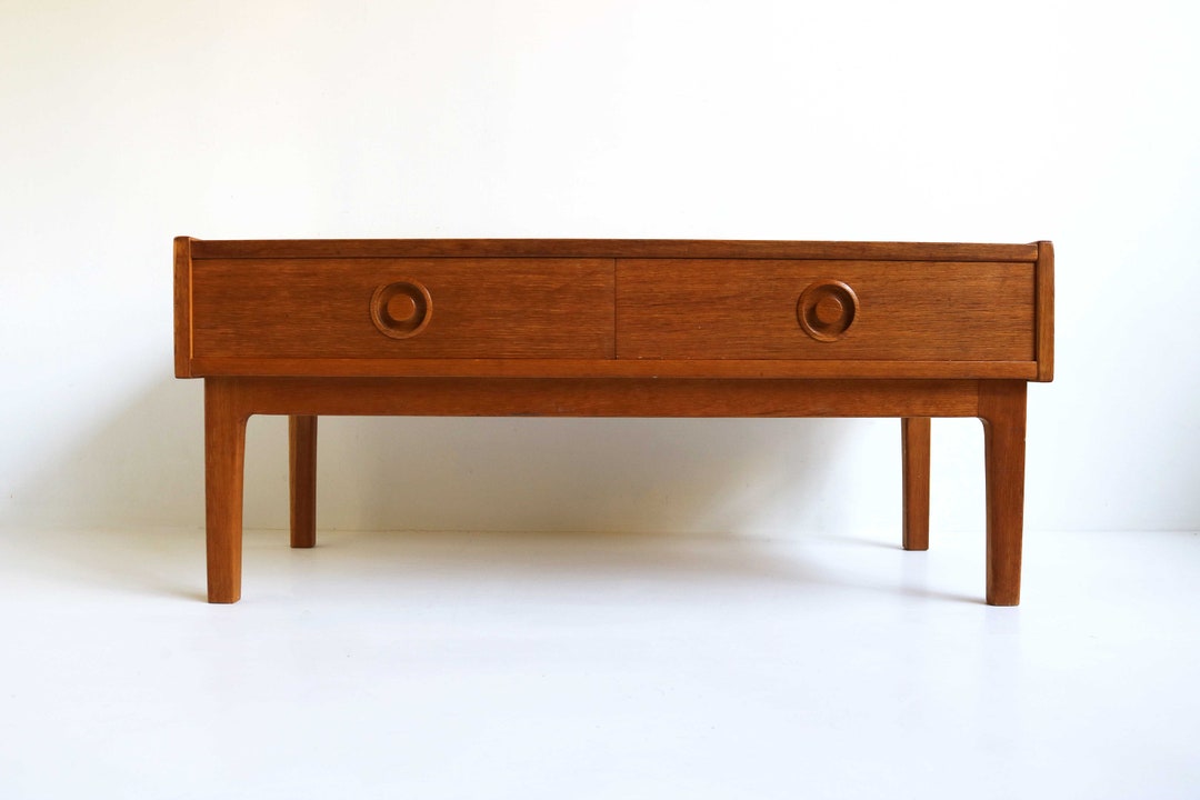 Midcentury Modern Teak Chest of Drawers 60s Design 2 Drawer Flat Screen ...