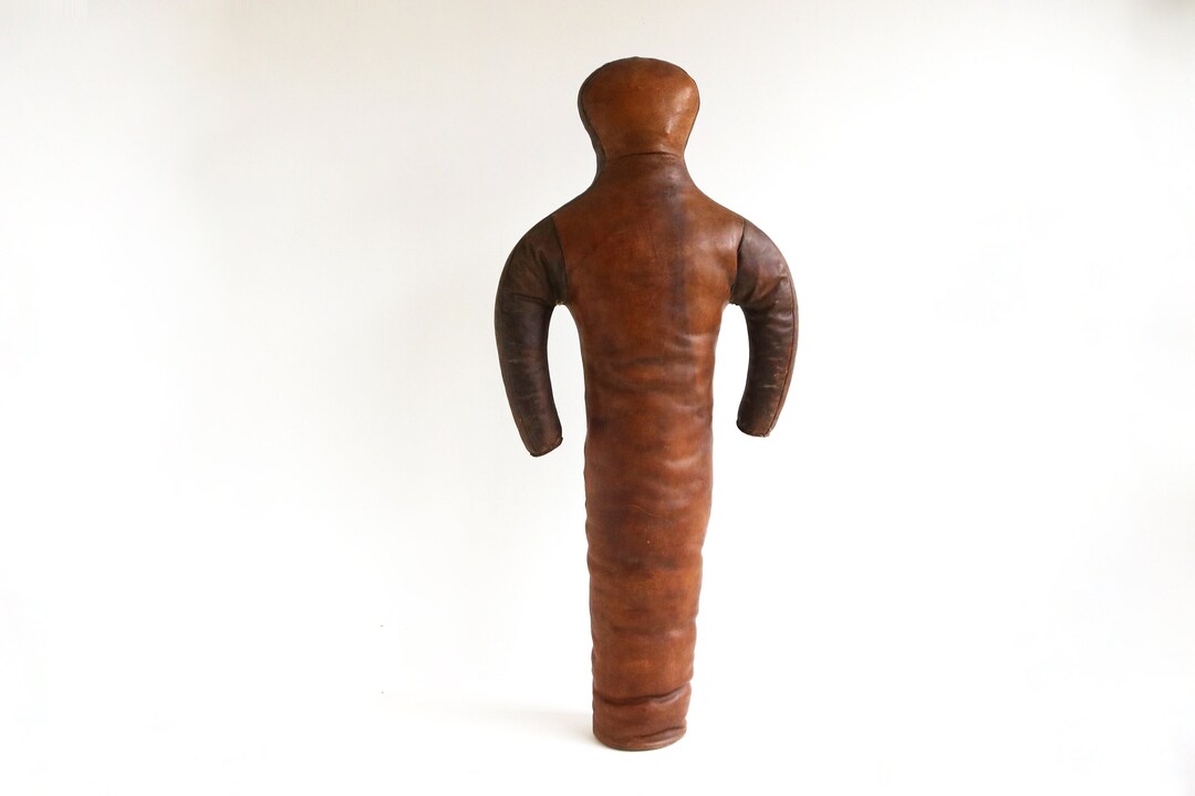 Vintage Brown Leather Old Wrestling Dummy Gym Equipment Boxing Throwing ...