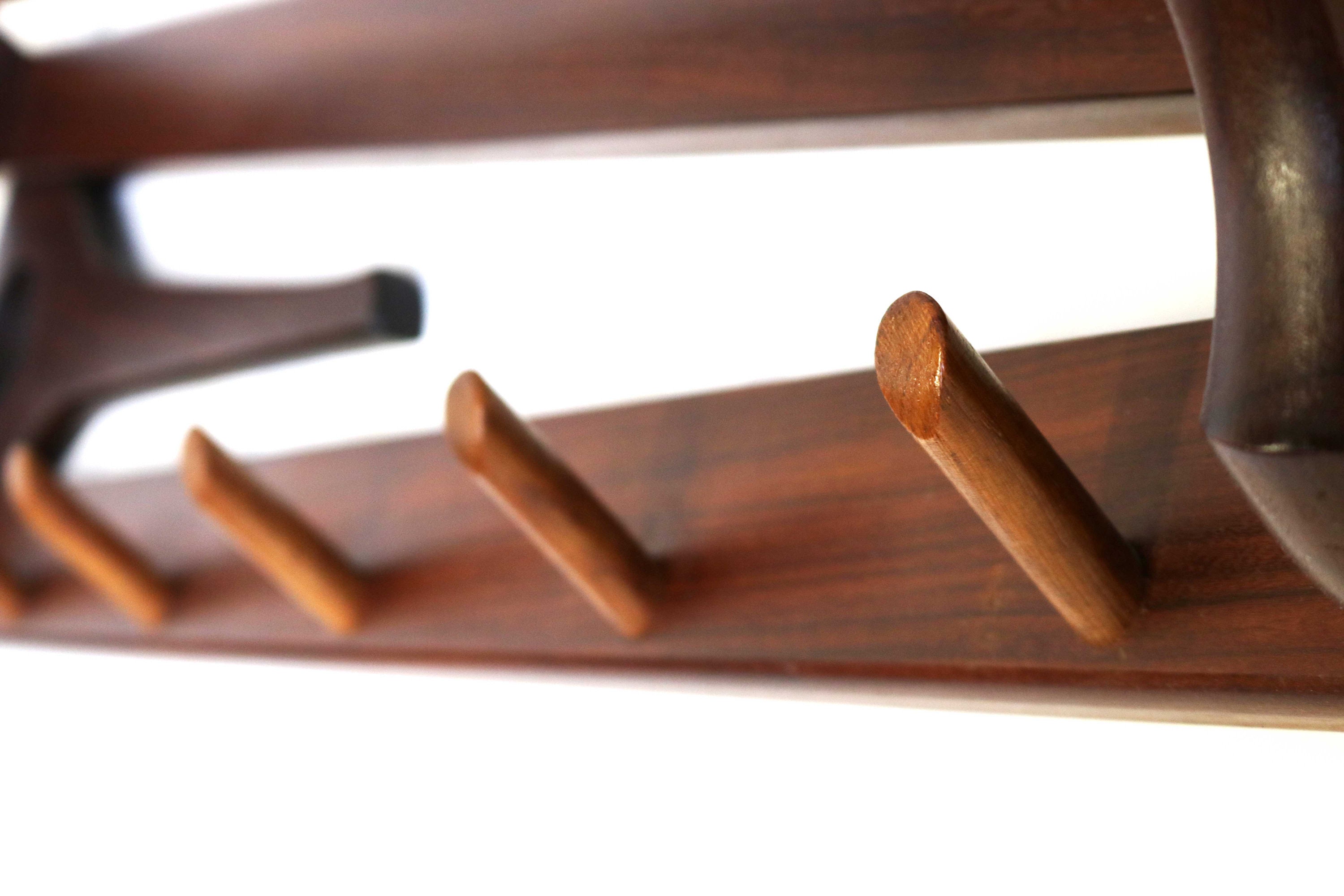 Midcentury Teak Entryway Shelf: Dutch Design Coat Rack - Etsy