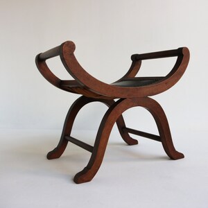 Antique English Wooden X-frame Stool Ottoman Footstool Tabouret Side ...