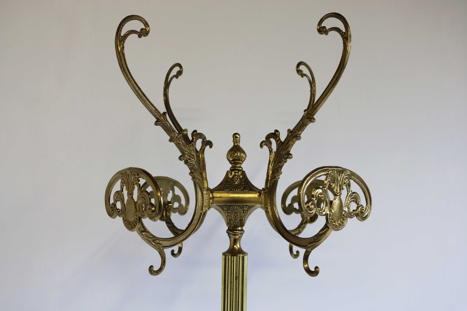 Ornate Brass Free Standing Coat Rack Centerpiece Round Marble - Etsy