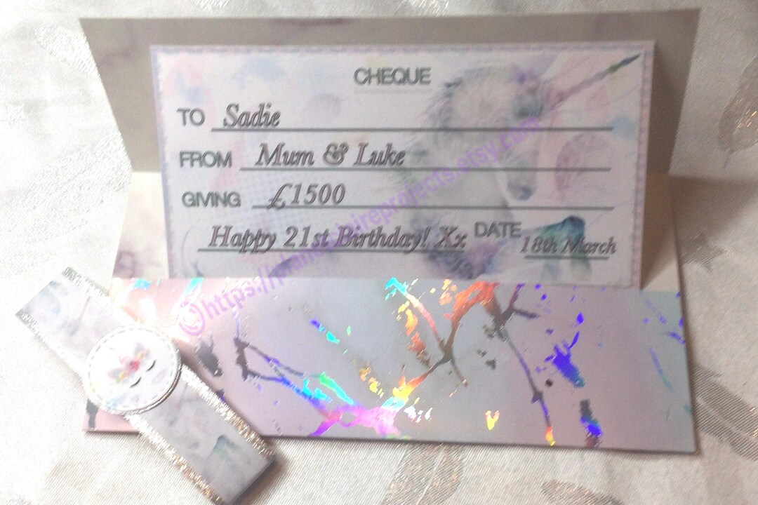 Different Themed Personalised Cheques for That Special Someone! Money ...