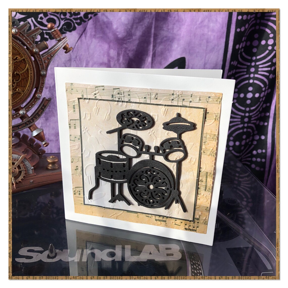 Drummers Cardmusic Themed Card Drum Kit Gift Card Band - Etsy