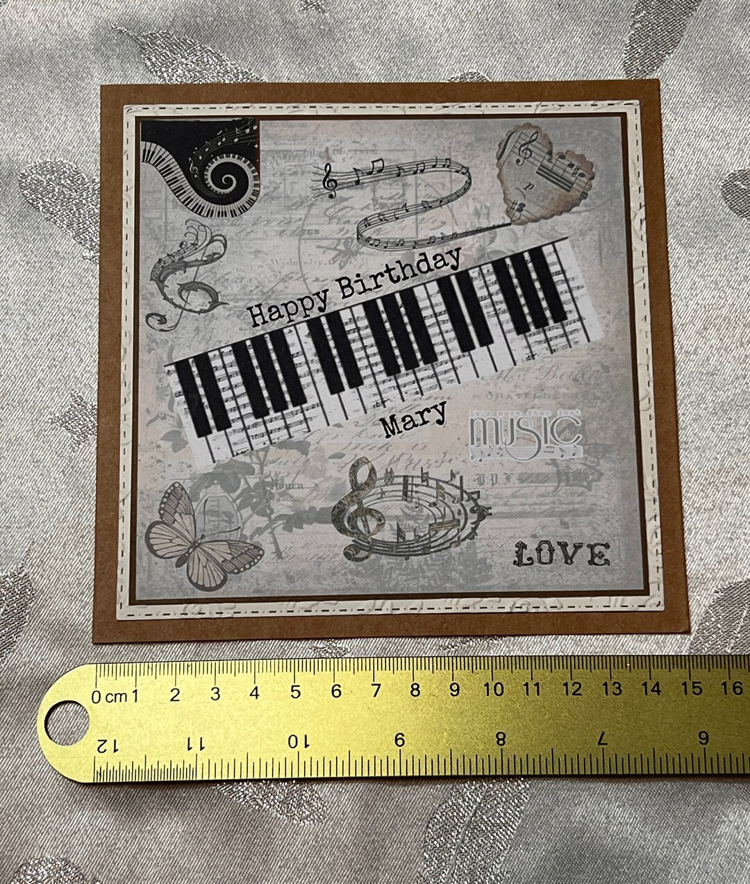 Piano Greetings Card, Keyboard Gift Card, Personalised Music Birthday ...