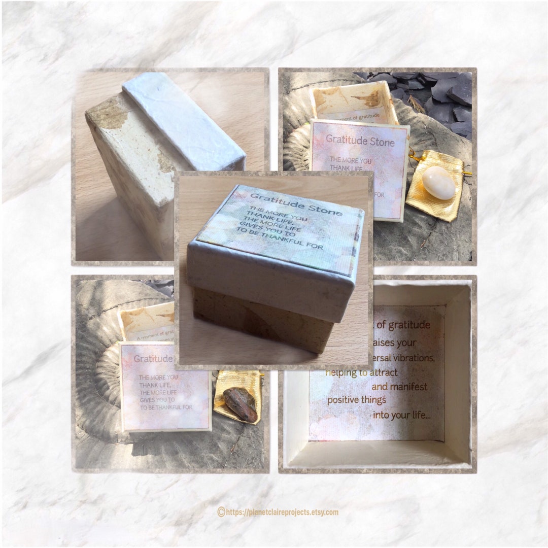 A Secret Gratitude Stone and Box, Meditation Stone, Focus Stone, Law of ...