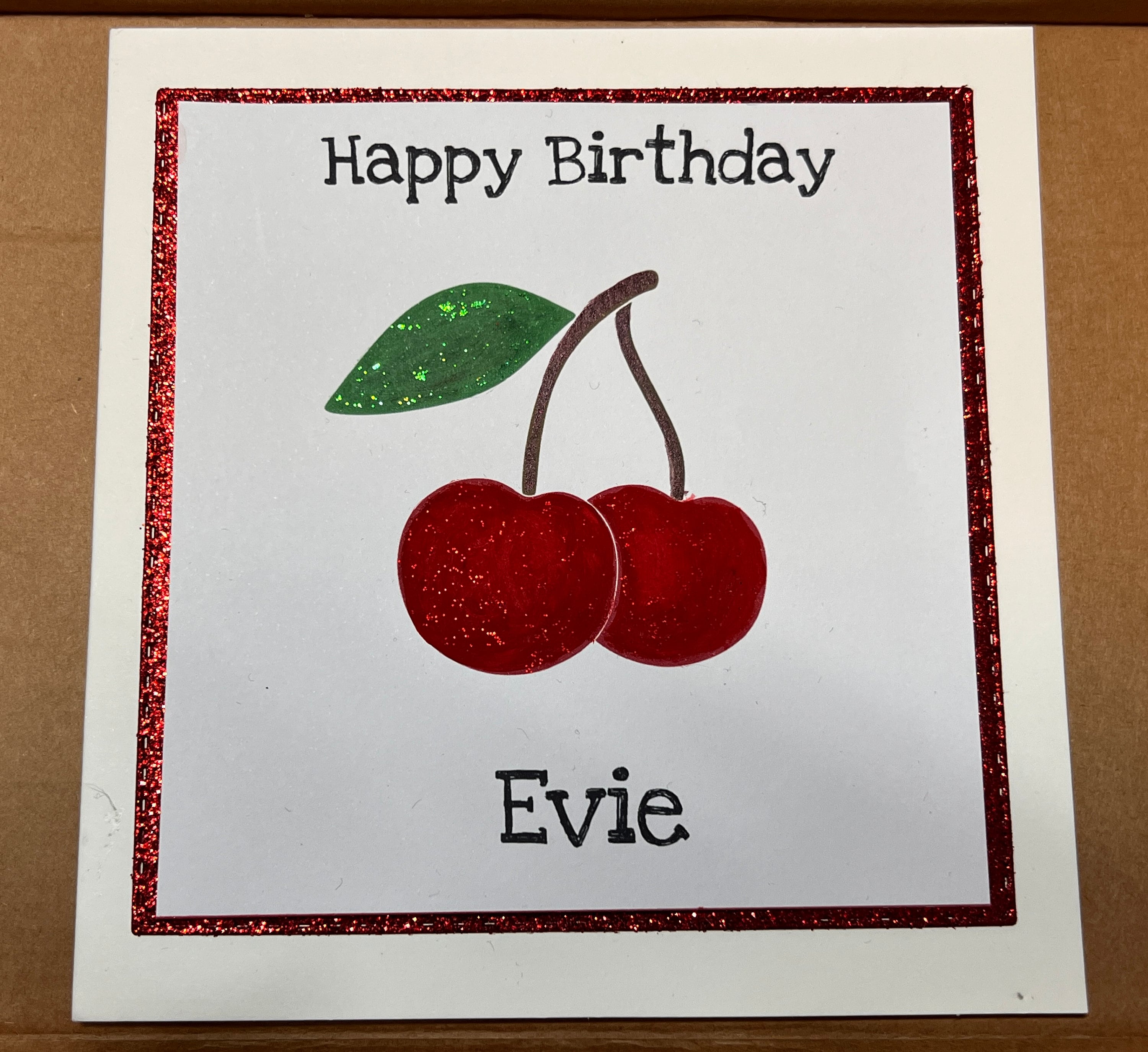 Cherry Birthday Card Fruit Inspired Card Hand Painted Gift - Etsy