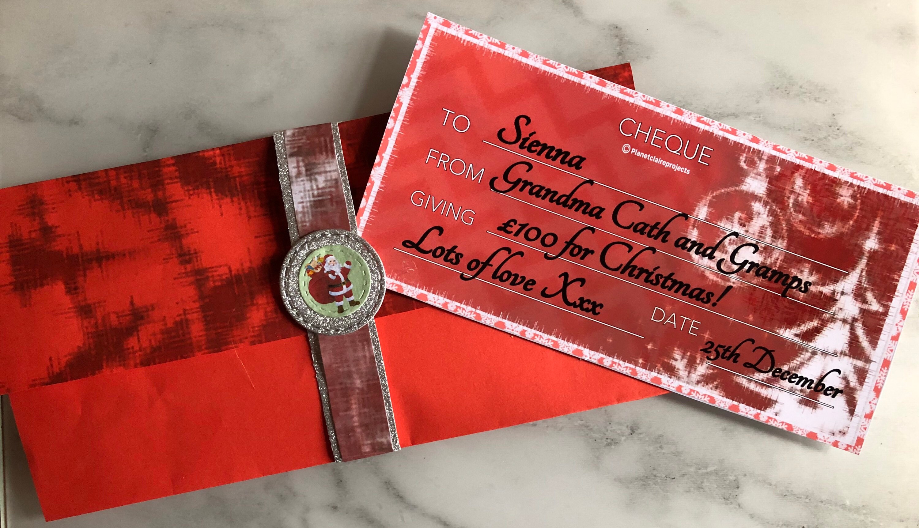 Christmas Personalised Cheques Money Wallet Christmas Gift - Etsy UK