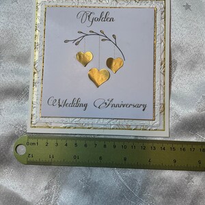 Golden Wedding Anniversary Card, Personalised Golden Wedding ...