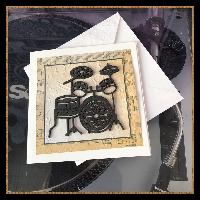 Drummers Cardmusic Themed Card Drum Kit Gift Card Band - Etsy