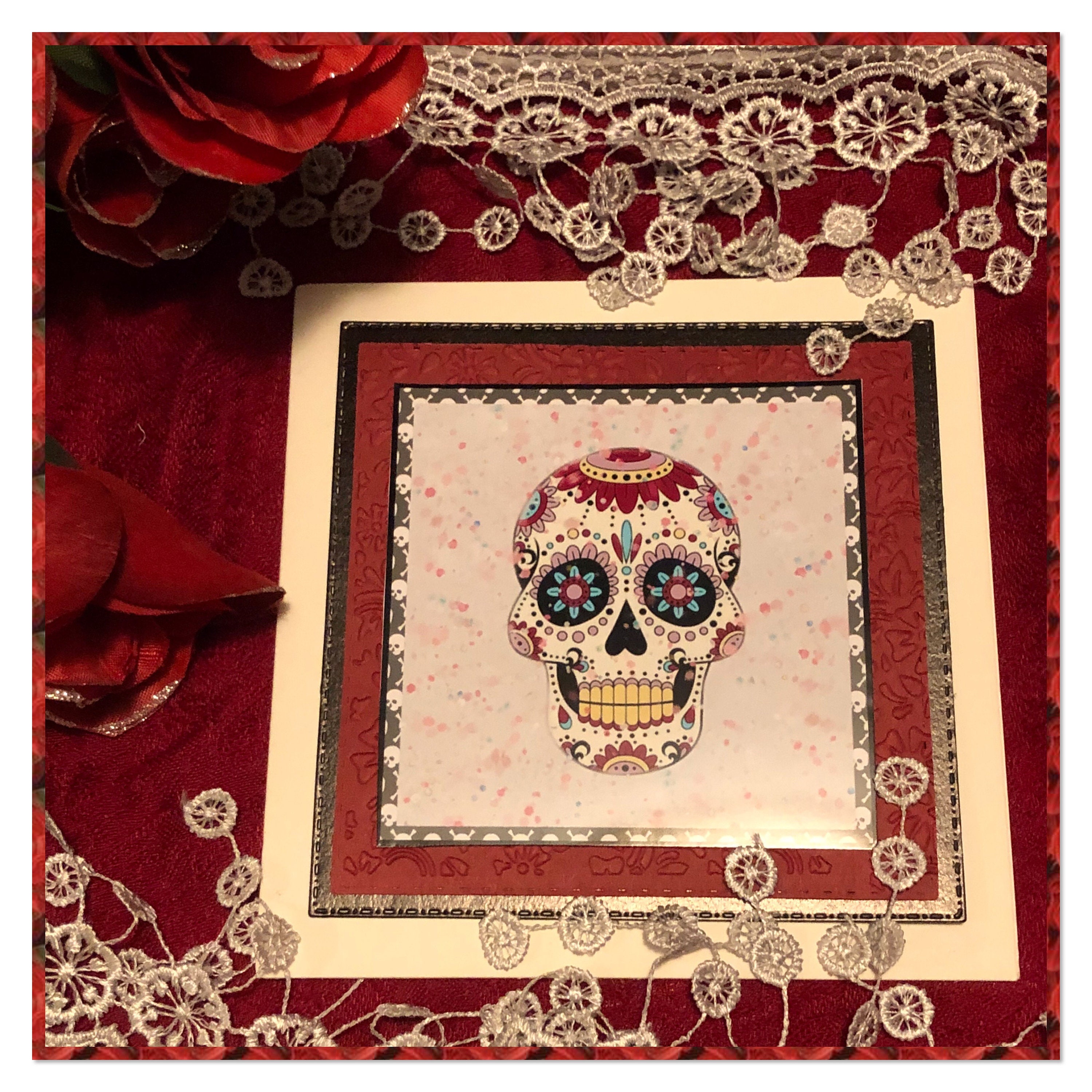 Skull Gift Card, Handcrafted Skull Birthday Cards, Alternative ...