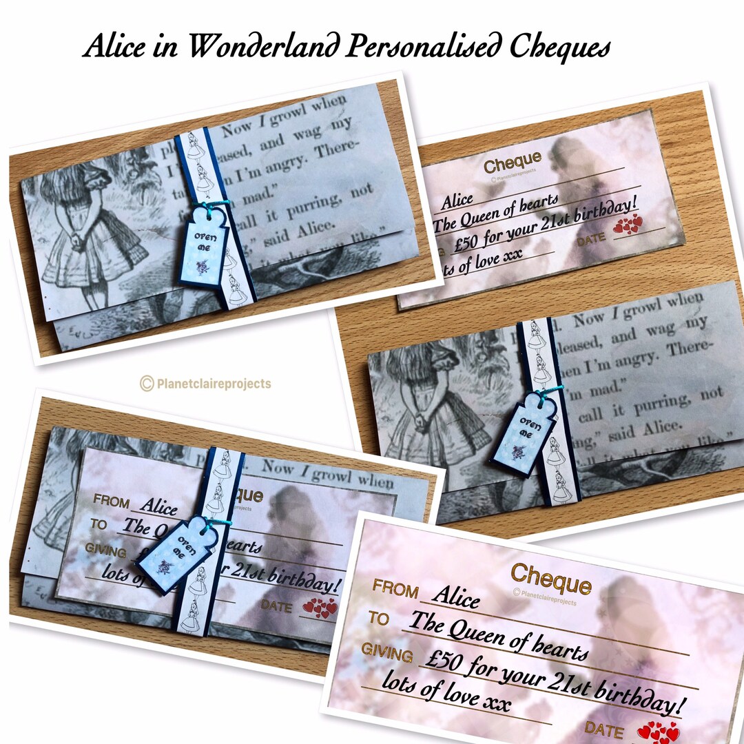 Different Themed Personalised Cheques for That Special Someone Money ...