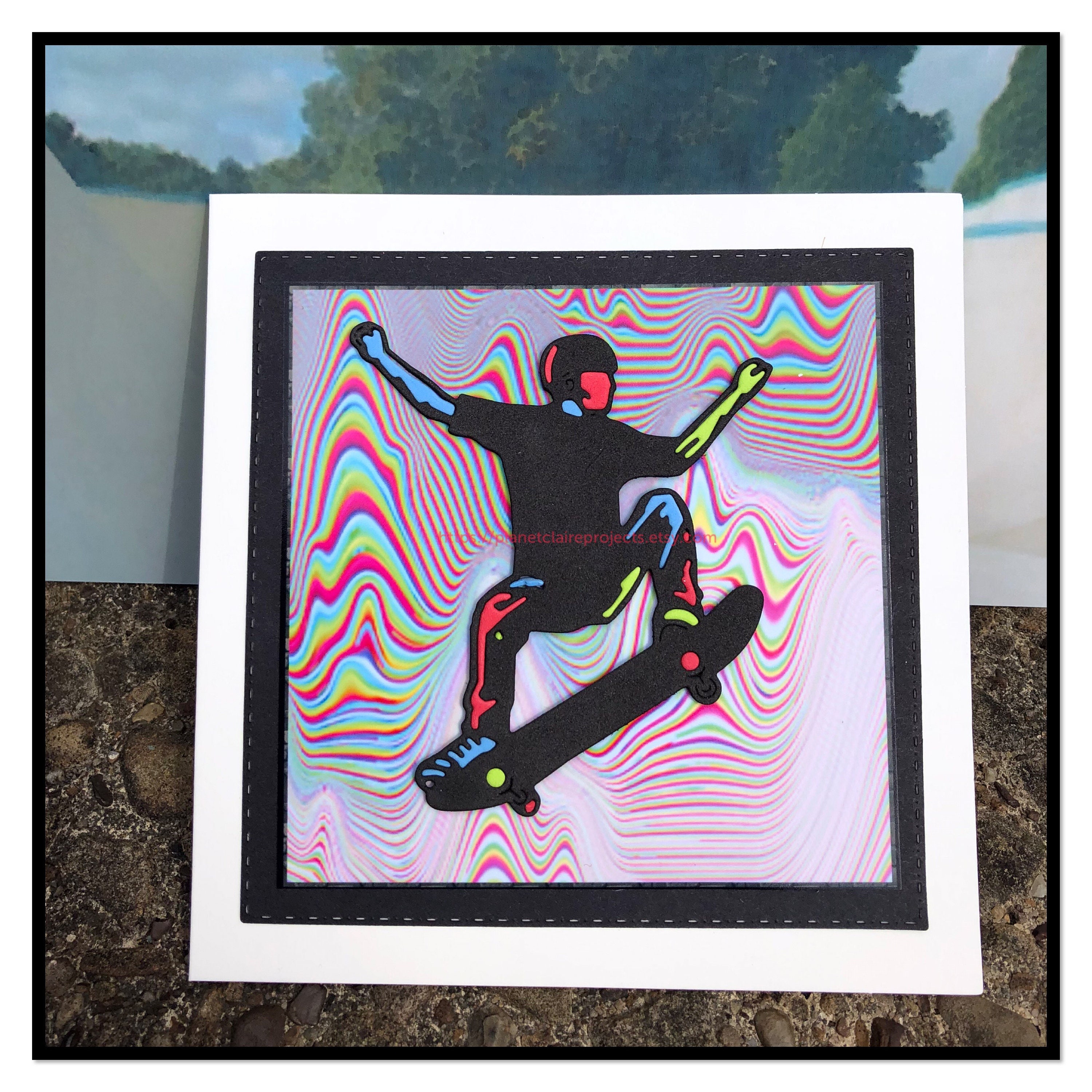 Skateboard Birthday Card All Occasions Skateboard Card - Etsy