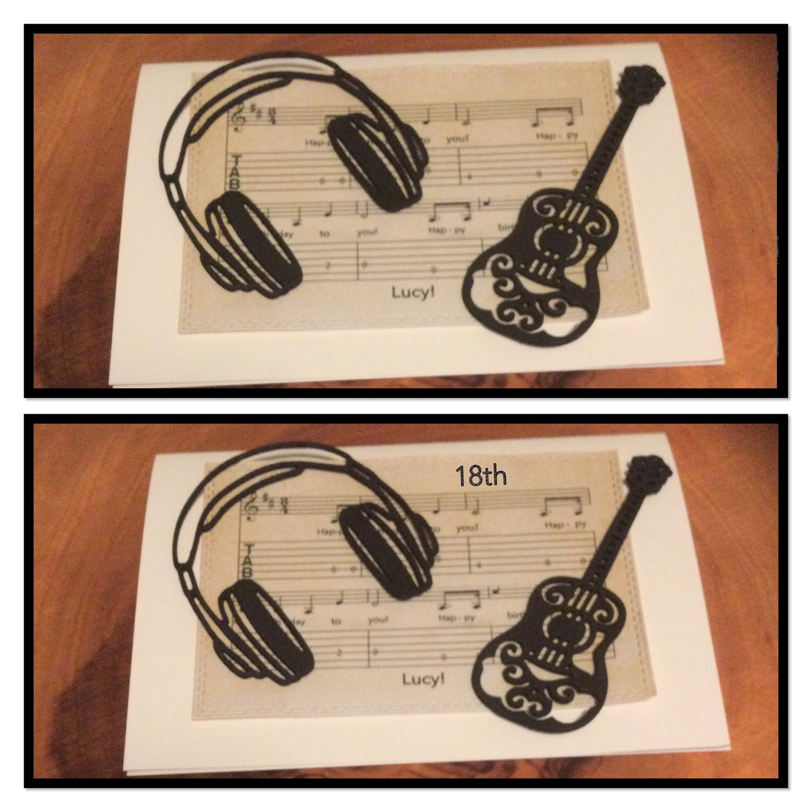 Music Birthday Card Music Themed Handcrafted Gift Card - Etsy