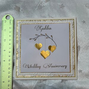 Golden Wedding Anniversary Card, Personalised Golden Wedding ...
