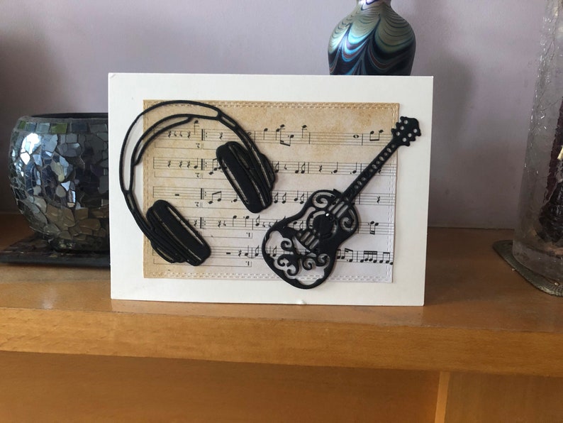 Music Birthday Card Music Themed Handcrafted Gift Card - Etsy