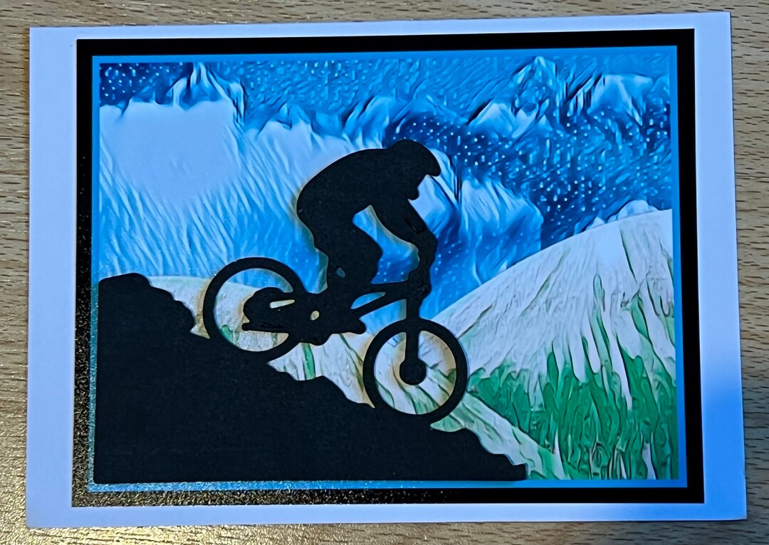 Mountain Biking ,sport Greeting Card, Mountain Bike Gift Card,bike ...