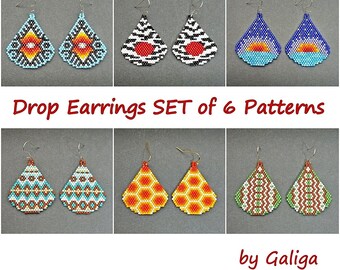 Beaded Earrings Patterns Beading Pattern Geometric Seed Bead - Etsy