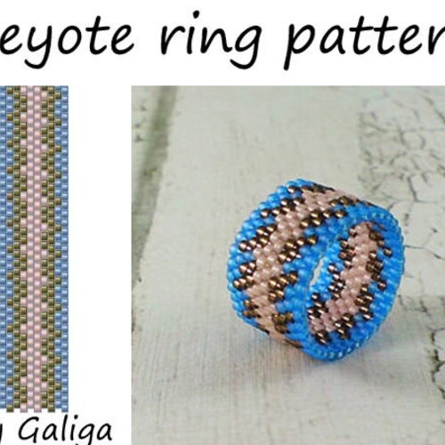 Peyote Ring Pattern Wide Ring Beaded Pattern Download Pdf - Etsy