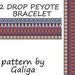 2 Drop Peyote Bracelet Pattern Turquoise Orange Jewelry Making Bracelet ...