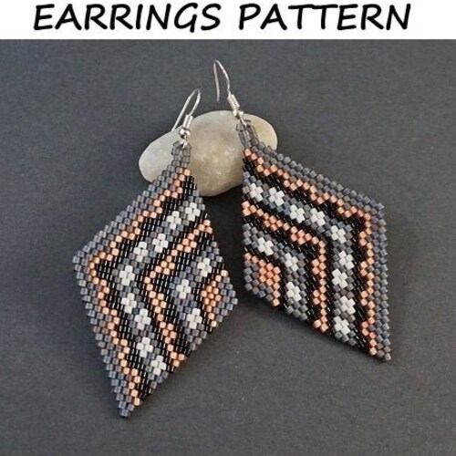 Beaded Earrings Patterns Beading Pattern Seed Bead Pattern - Etsy