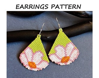Teardrop Beaded Earrings Pattern Beading Pattern Seed Bead - Etsy