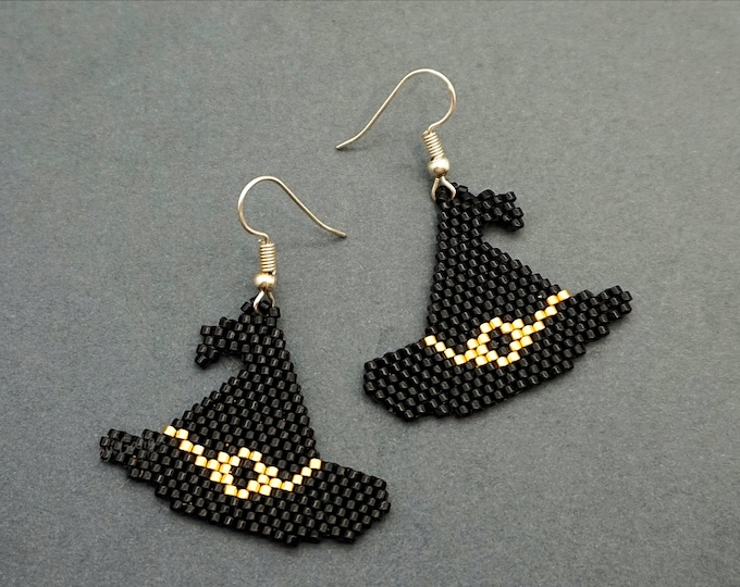 Halloween Beaded Witch in High Heels Sterling Silver or Stainless Steel ...