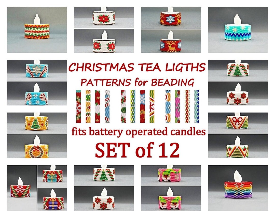 Tea Light Candle Holder Patterns Set of 12 Christmas Ornaments - Etsy
