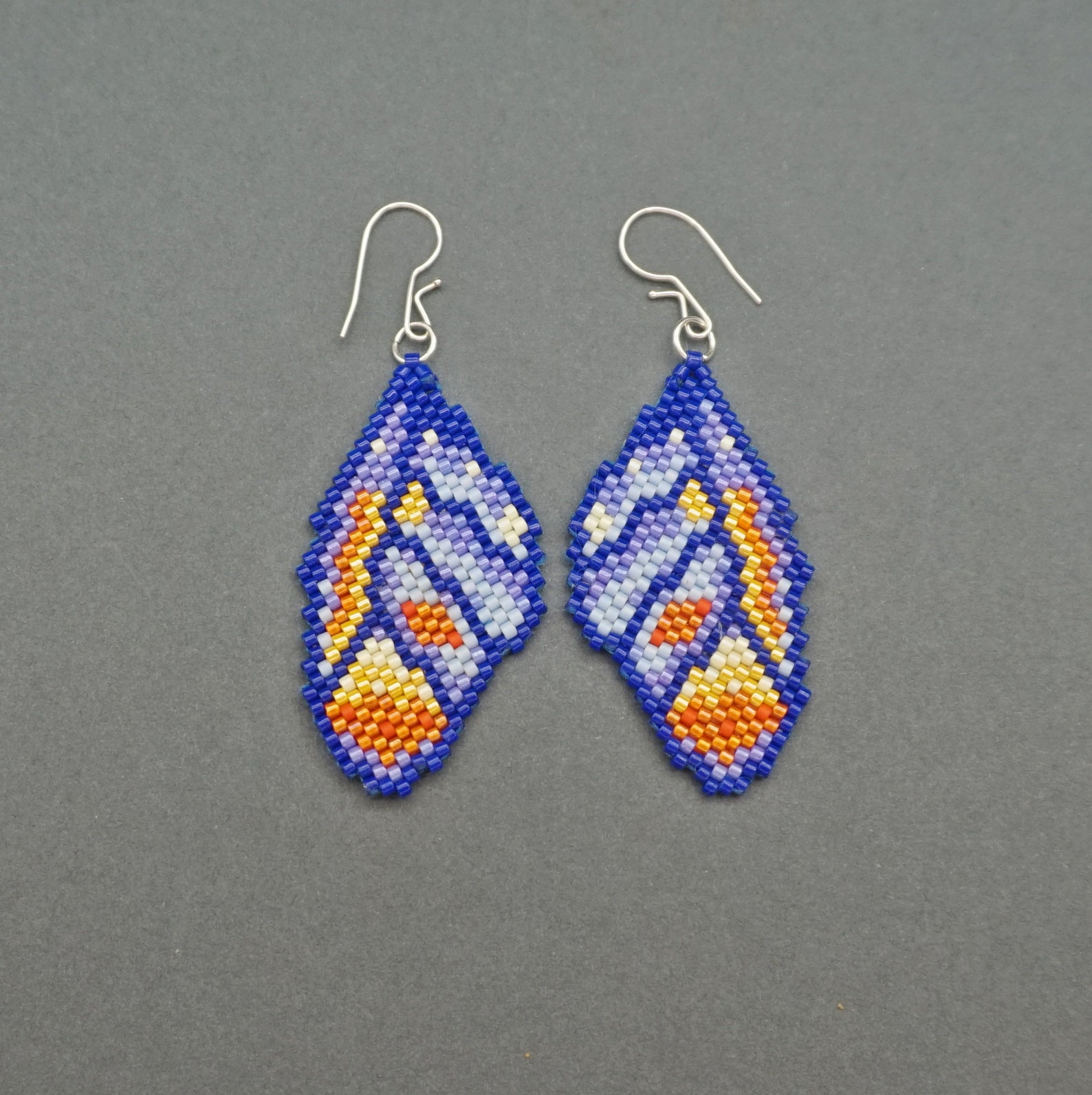 Blue Butterfly Bead Earrings Pattern DIY Jewelry Making Beading Brick ...