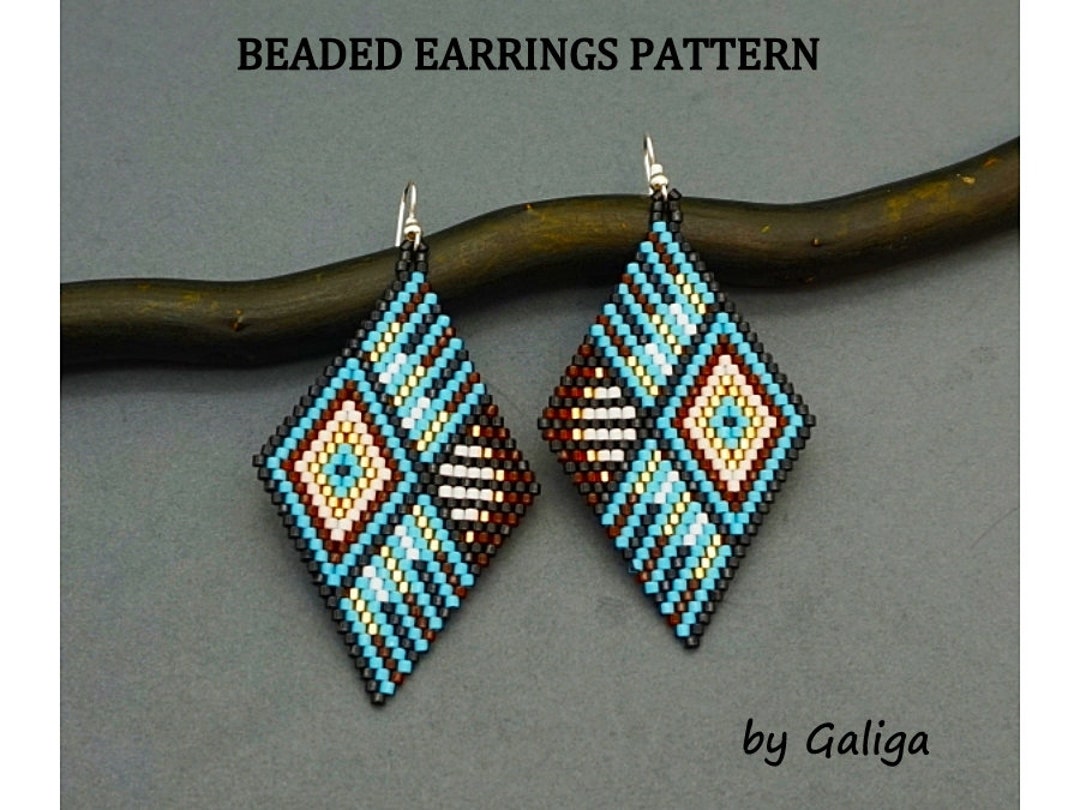 Beaded Earrings Patterns Beading Pattern Seed Bead Pattern - Etsy