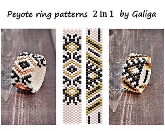Even Peyote Seed Bead Ring Pattern Beaded Jewelry Making - Etsy