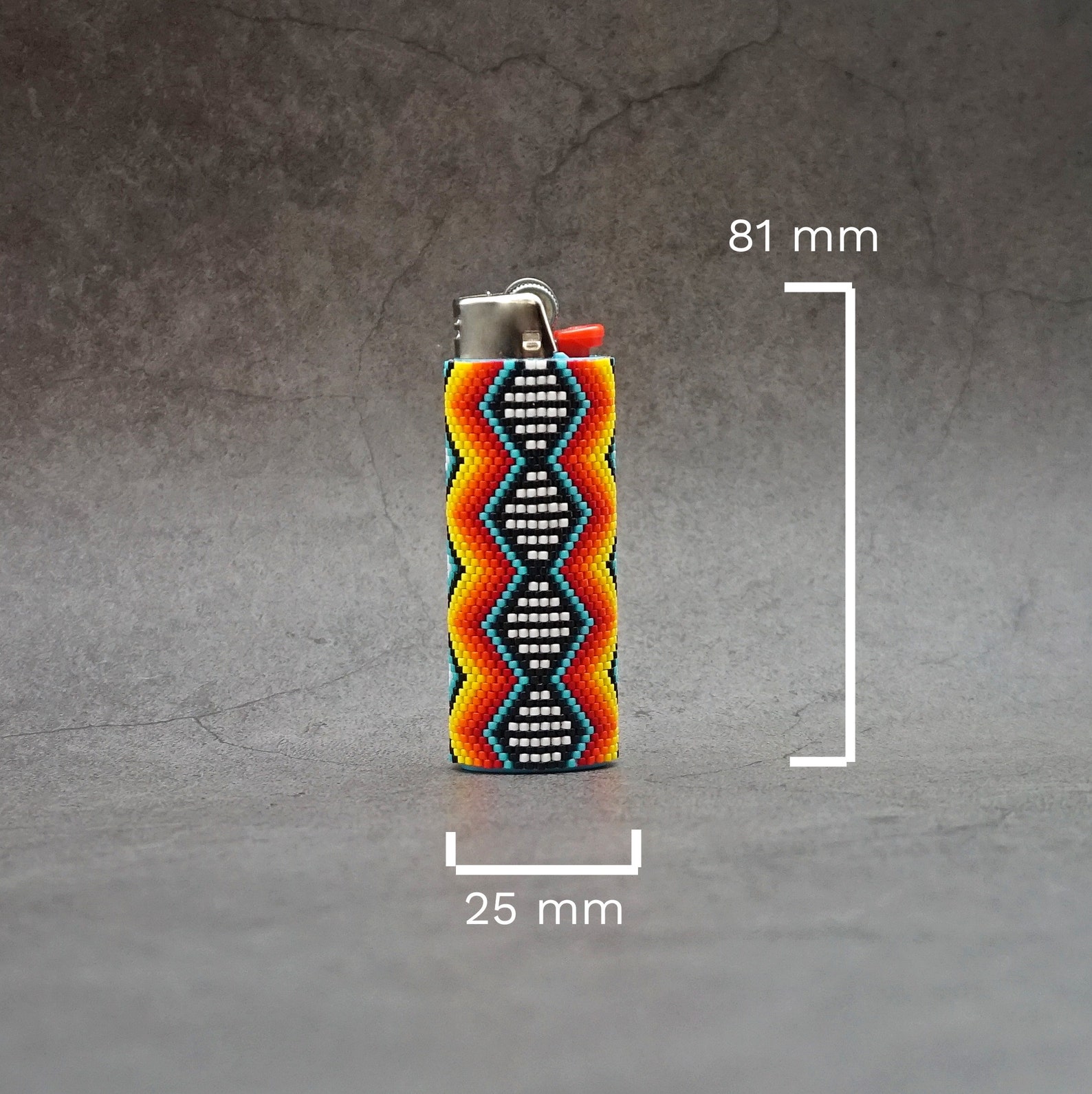 Lighter Cover Beaded Pattern Lighter Designs Ethnic Tribal Style Seed ...