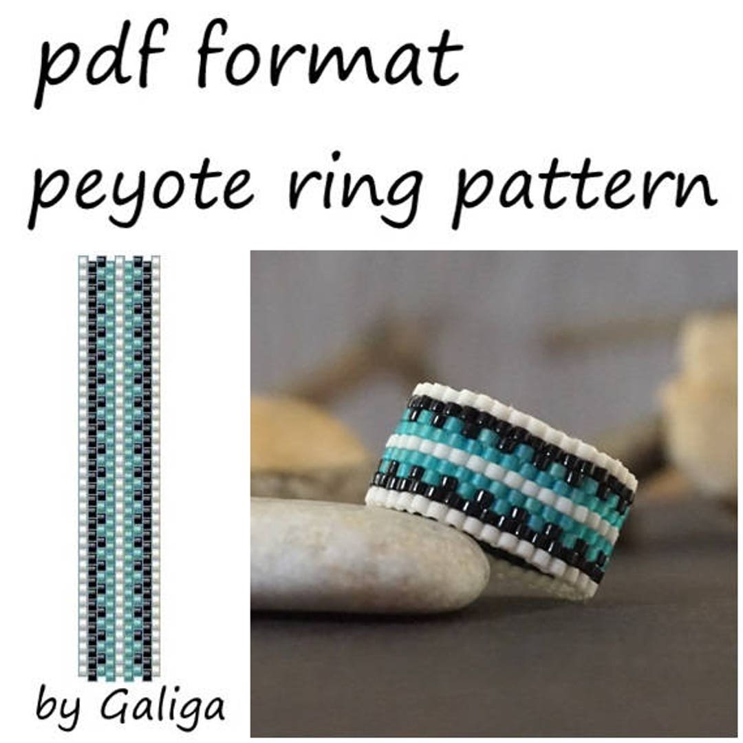 Peyote Ring Pattern Boho Beaded Jewelry Making Beading Pattern - Etsy