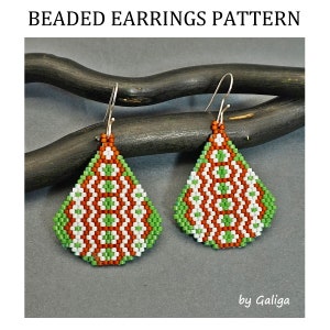 Beaded Earrings Pattern Beading Teardrops Seed Bead Ethnic - Etsy