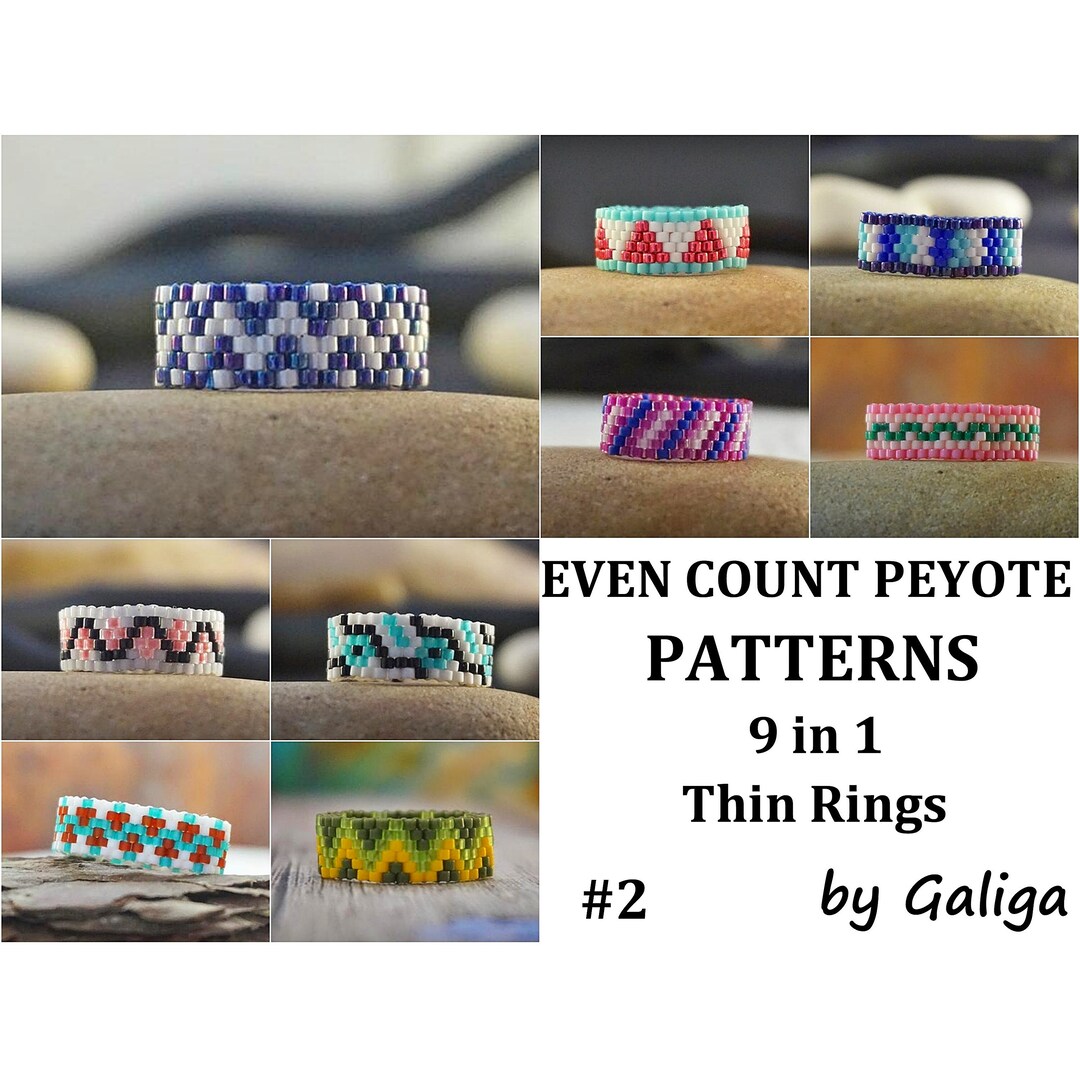 Peyote Ring Patterns Do It Yourself Beaded Jewelry Pattern - Etsy