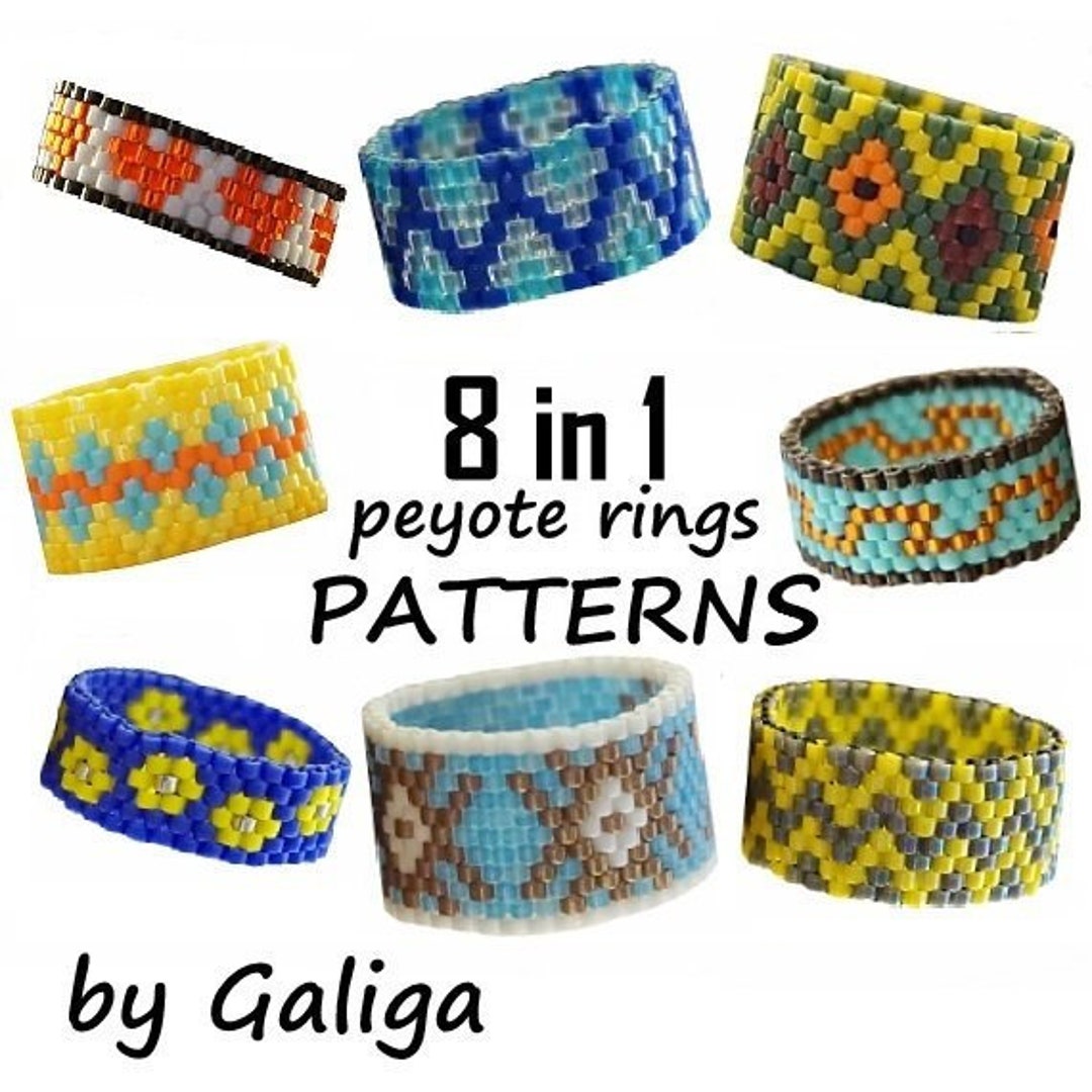 Peyote Ring Patterns Beading Pattern Beaded Ring Pattern - Etsy