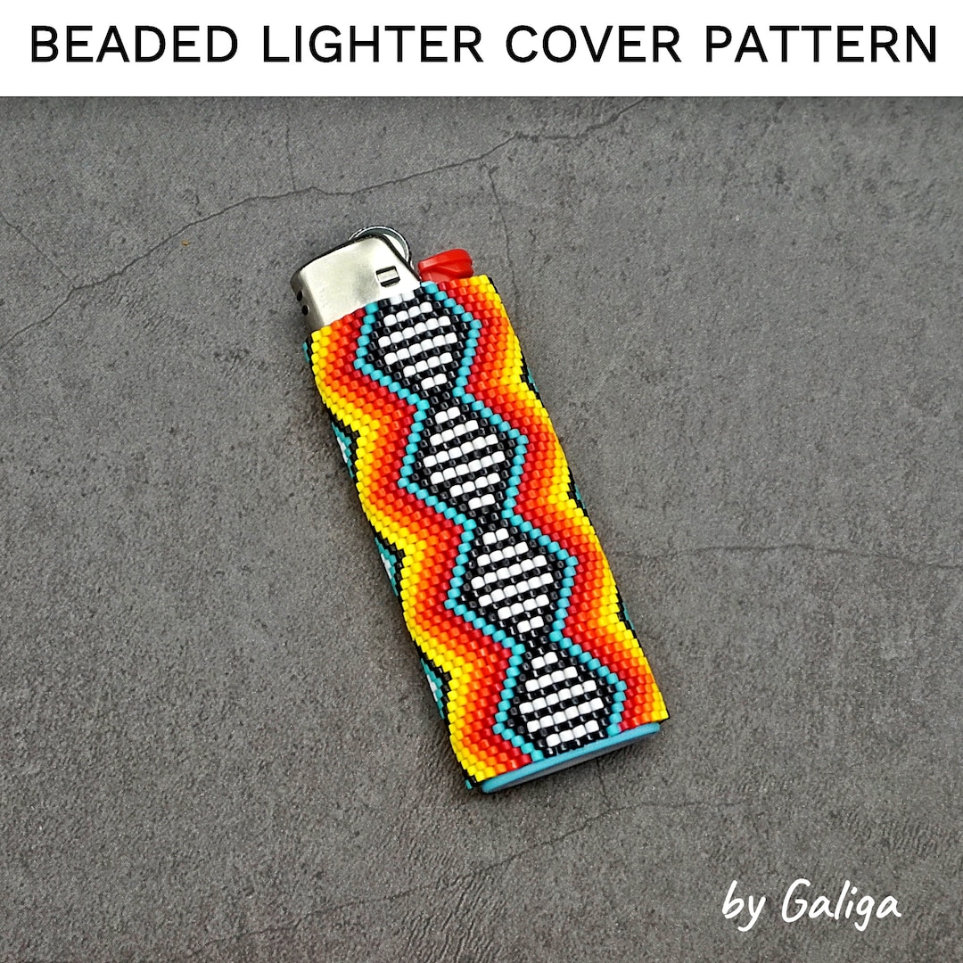 Lighter Cover Beaded Pattern Lighter Designs Ethnic Tribal Style Seed ...
