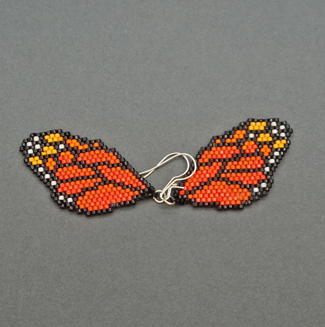 Monarch Butterfly Wing Beaded Pattern DIY Earrings Beading Jewelry ...