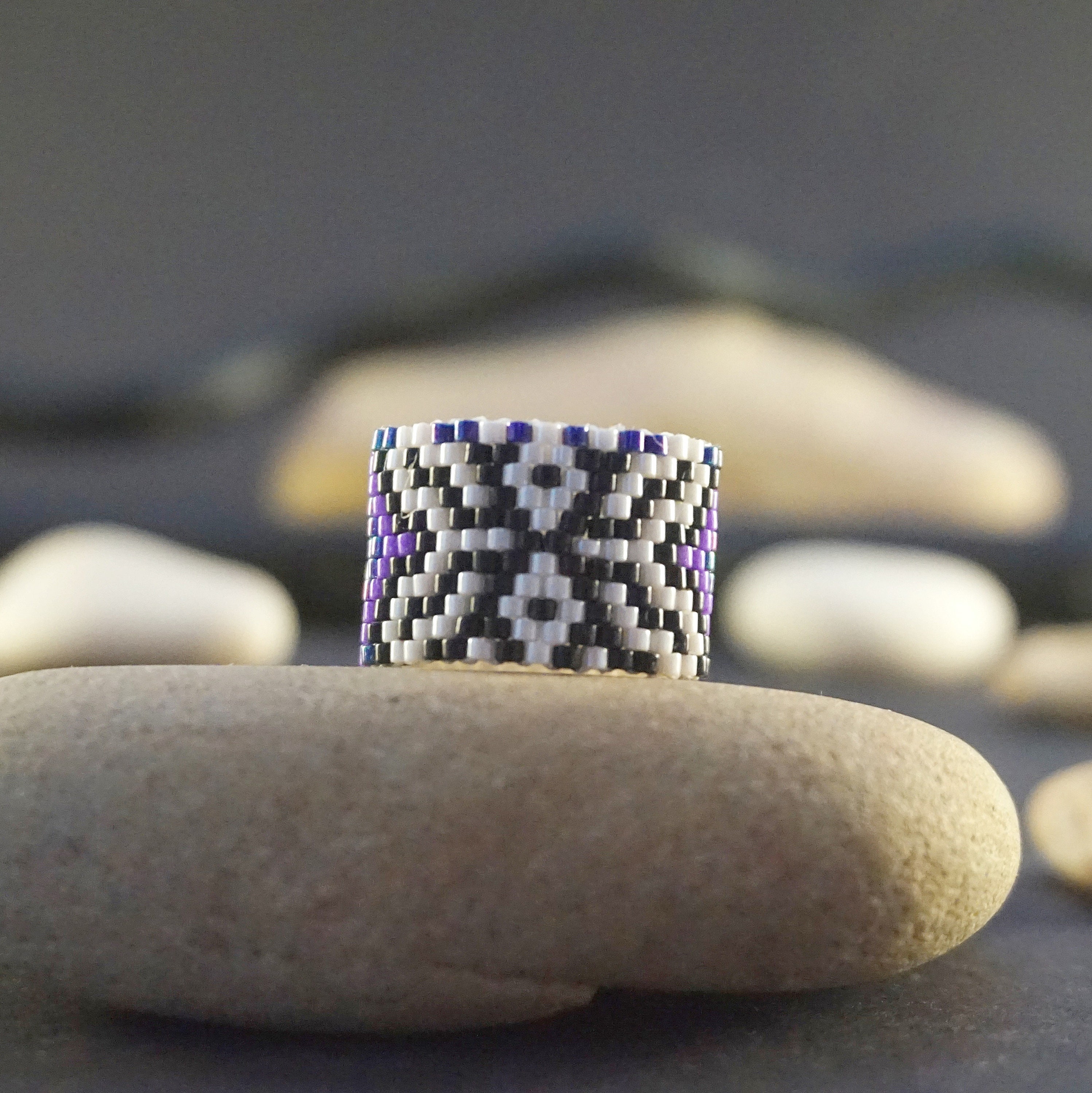 Ring pattern Pdf pattern Peyote ring tutorial Beading | Etsy