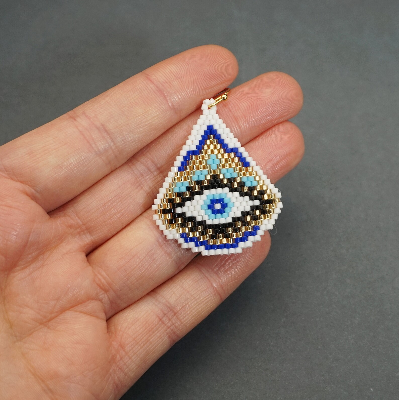 Beaded Earrings Patterns Beading Pattern Evil Eye Seed Bead - Etsy