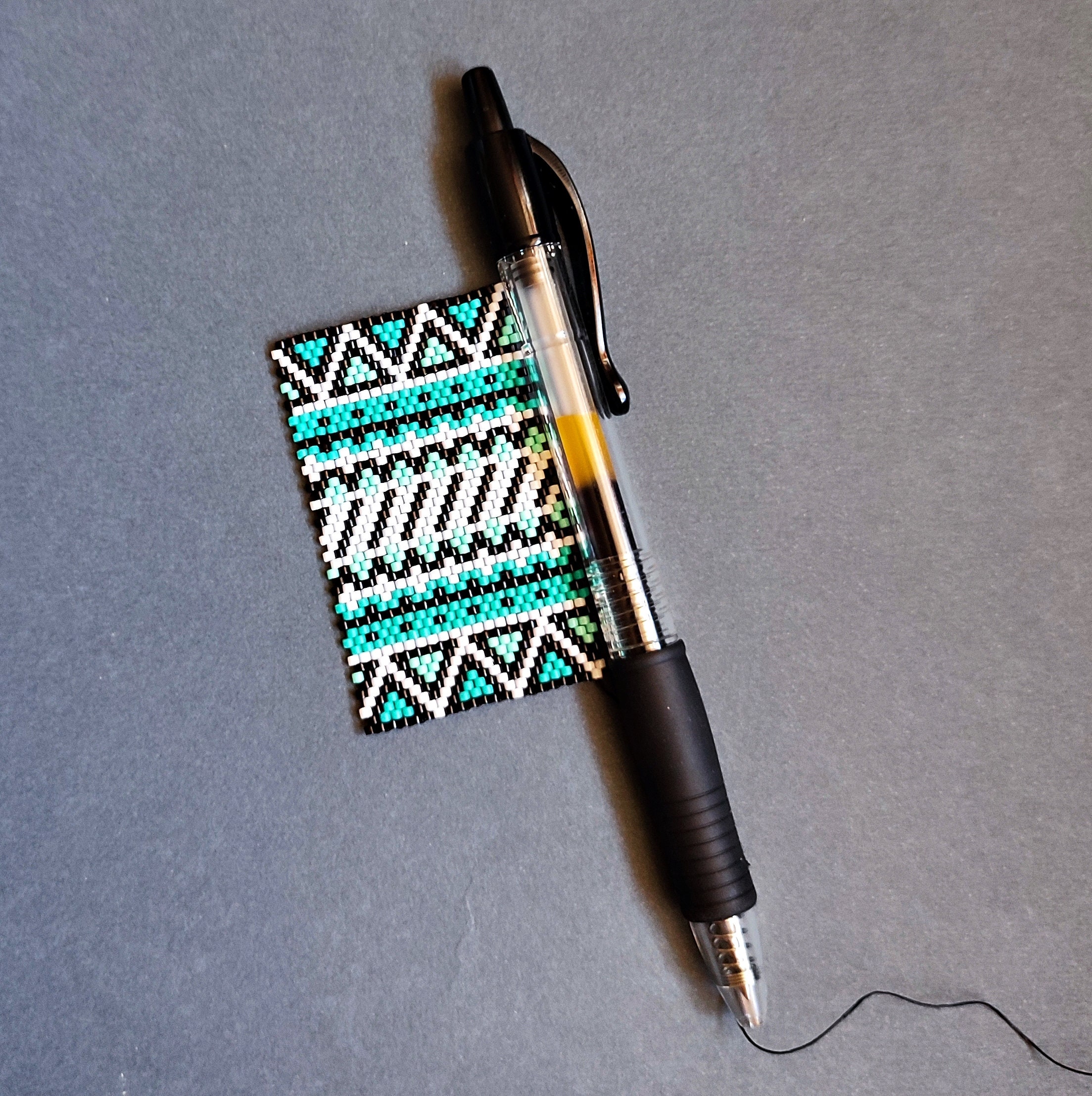 Turquoise Pen Cover Pattern for Beading Peyote Patterns Digital File ...