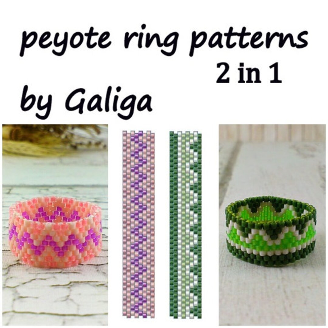 Peyote Ring Pattern 2 in 1 Beadwork Pattern for Beading - Etsy