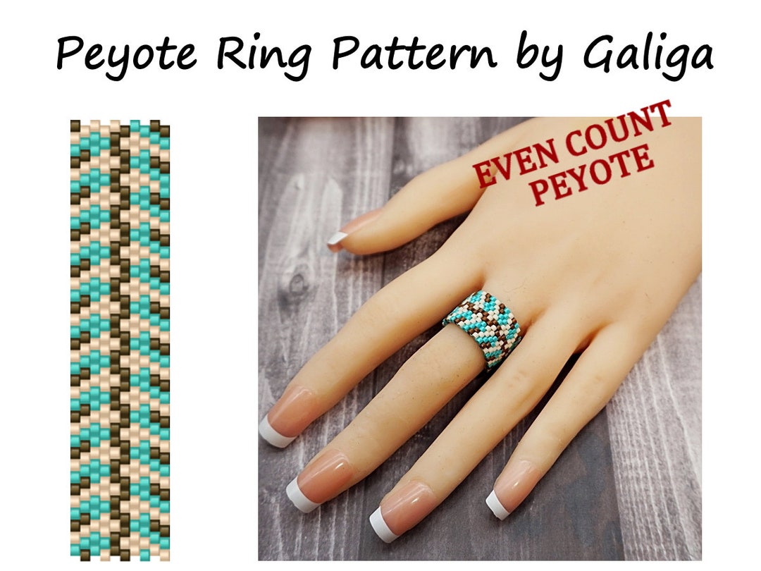 Even Peyote Seed Bead Ring Pattern Beaded Jewelry Making Beading ...